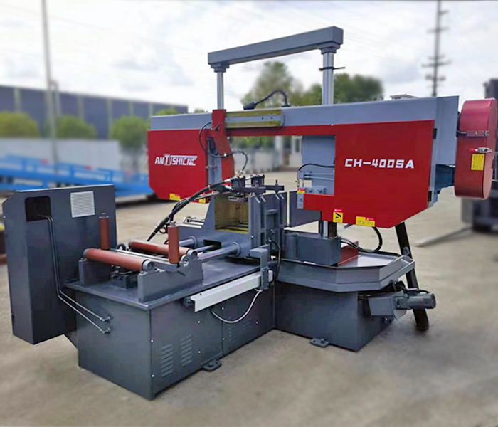 Fully automatic rotate angle band saw machine —— steel pipe cutting ...